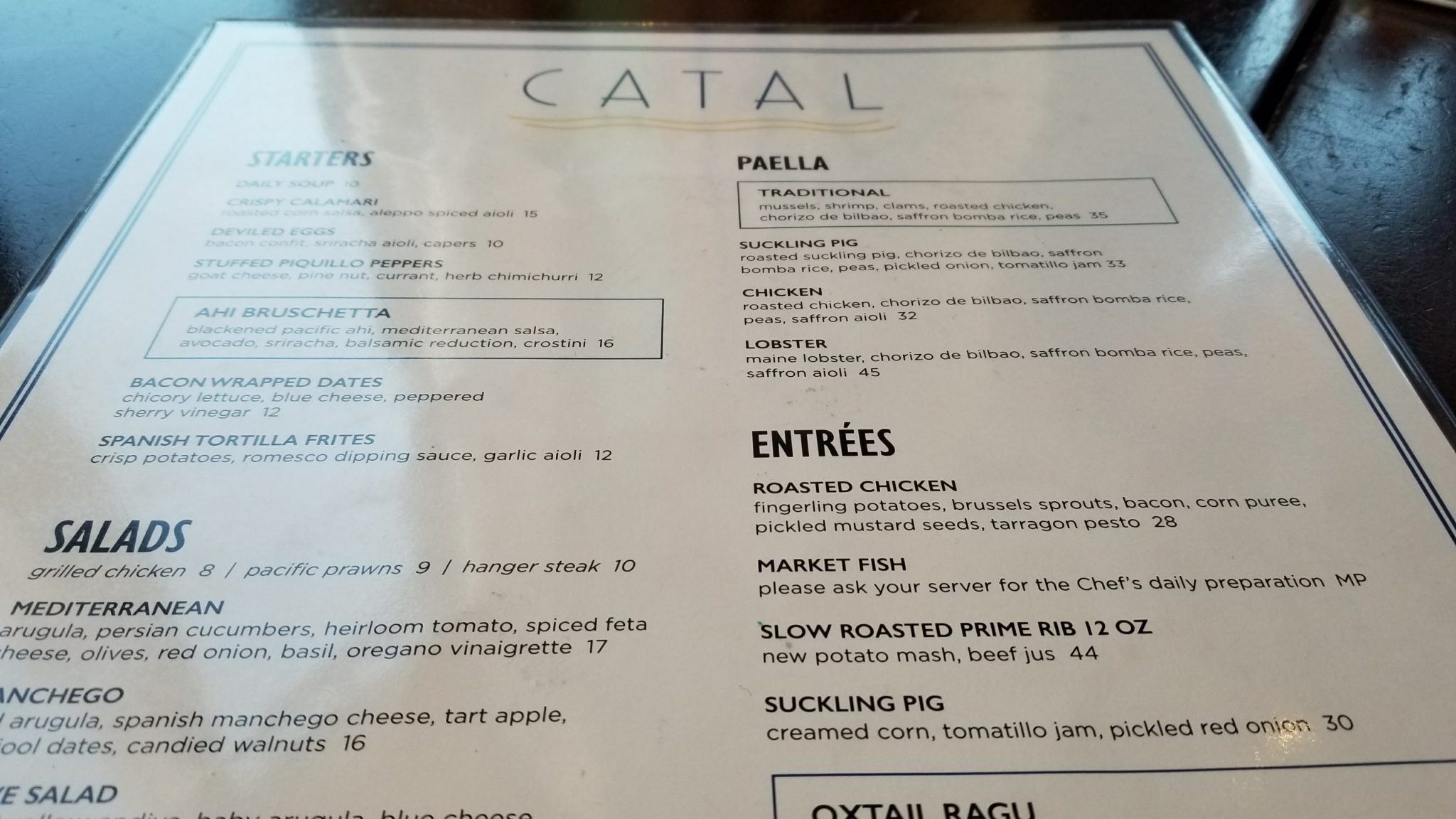 Dinner with a view at the Catal Restaurant in Downtown Disney | Chip ...